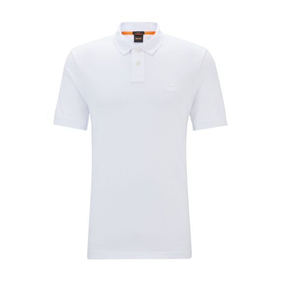 BOSS Passenger White Slim Fit Polo Shirt | Menswear Online