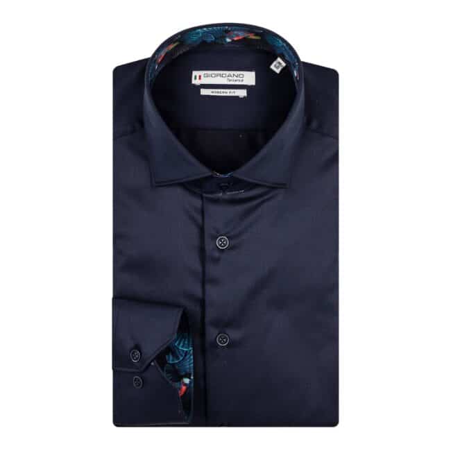Giordano Maggiore Deep Sea Corral Trim Semi Cutaway Navy Shirt ...