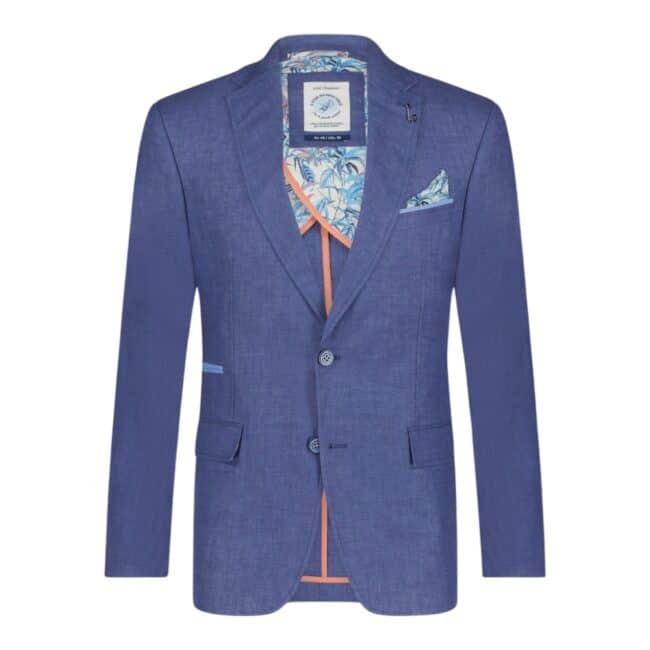A Fish Named Fred Timeless Linen Blue Jacket | Menswear Online