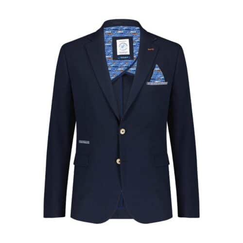 A Fish Named Fred Bubble Iconic Fish Lining Navy Jacket | Menswear Online