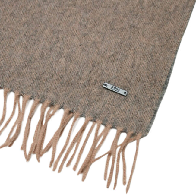 BOSS SAND WOOL SCARF | Menswear Online