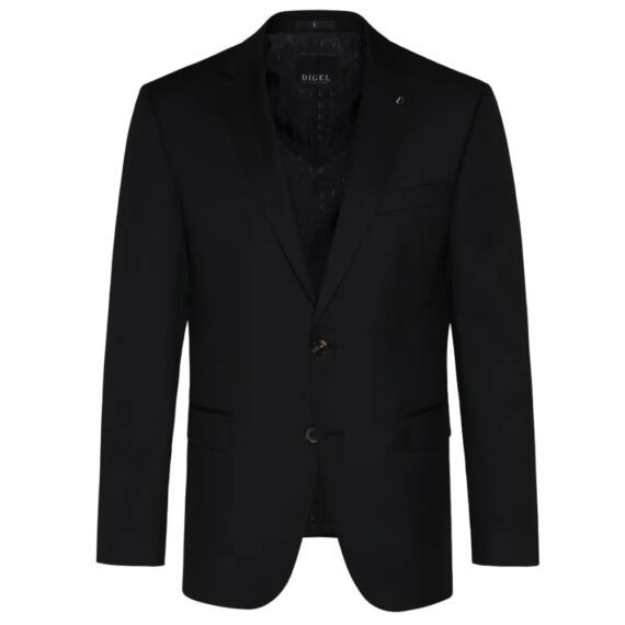 Digel Black Virgin Wool Suit | Menswear Online