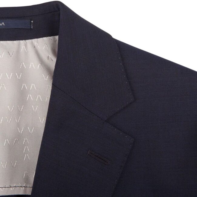EDUARD DRESSLER Navy Spider Wool Suit | Menswear Online