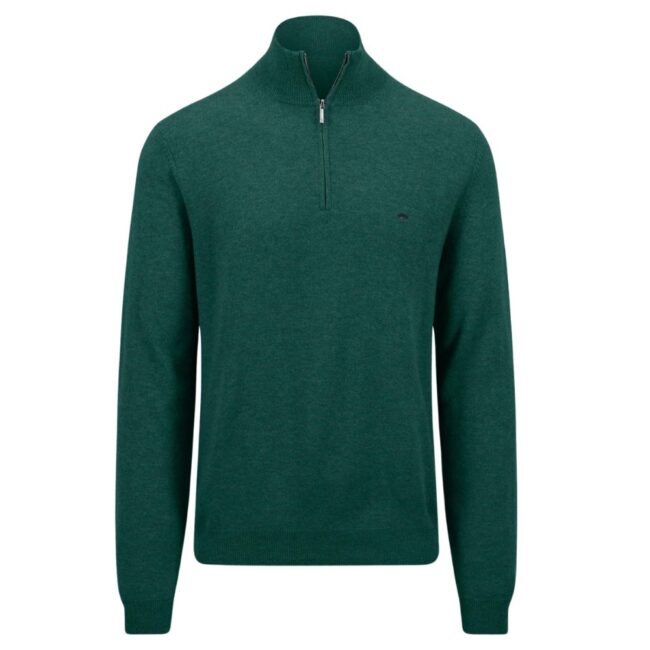 FYNCH-HATTON Burgundy Half Zip Jumper | Menswear Online