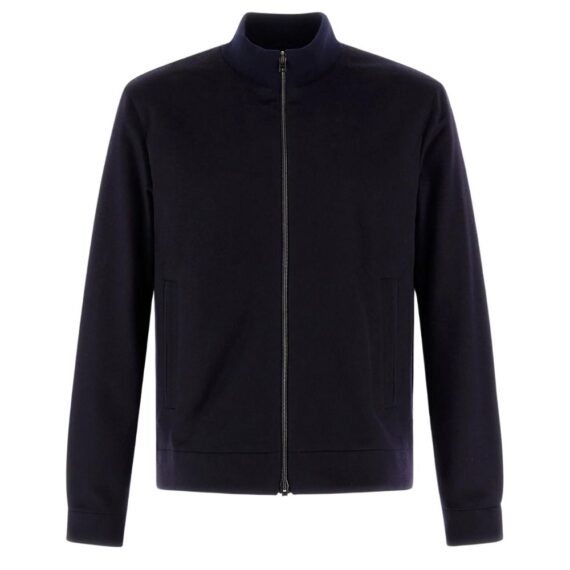 HERNO Navy Cashmere Bomber Jacket | Menswear Online