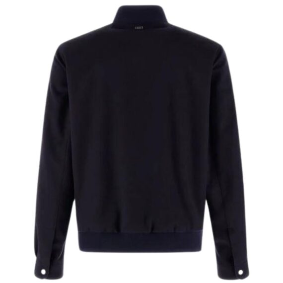 HERNO Navy Cashmere Bomber Jacket | Menswear Online