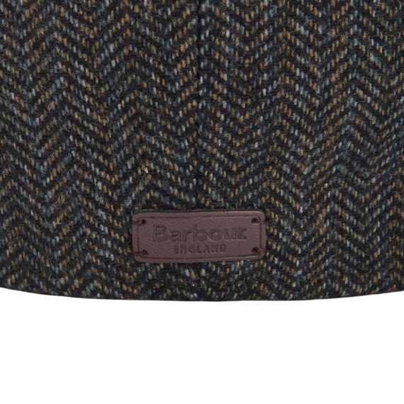 Barbour Olive Fyne Tweed Baker Boy Flat Cap | Menswear Online