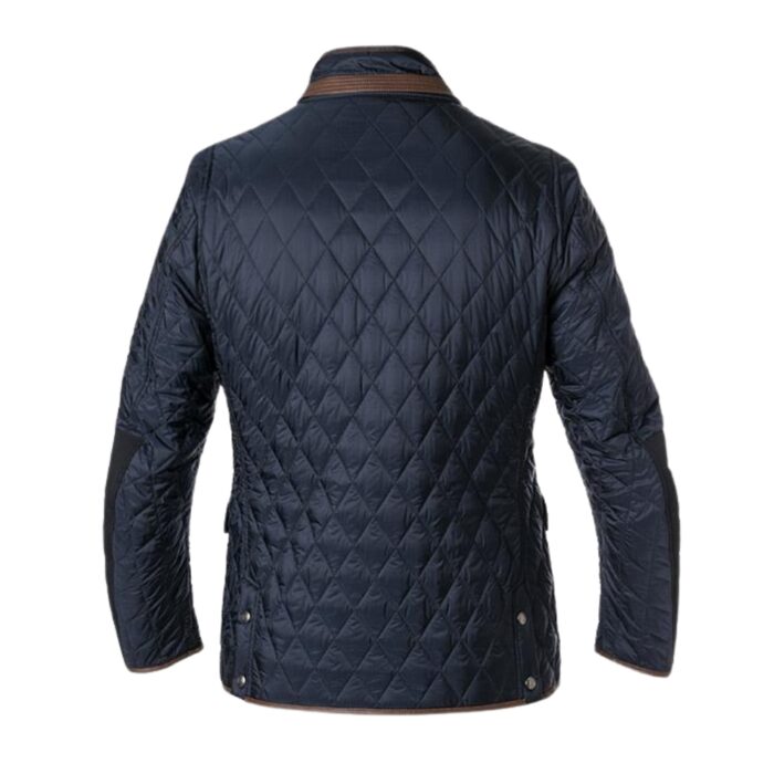 Milestone Leonido Classic Diamond Navy Quilted Jacket | Menswear Online
