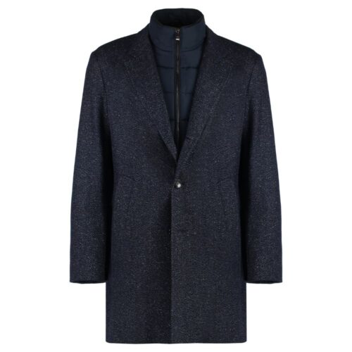BOSS Slim Fit Overcoat With Detachable Zip Up Inner | Menswear Online