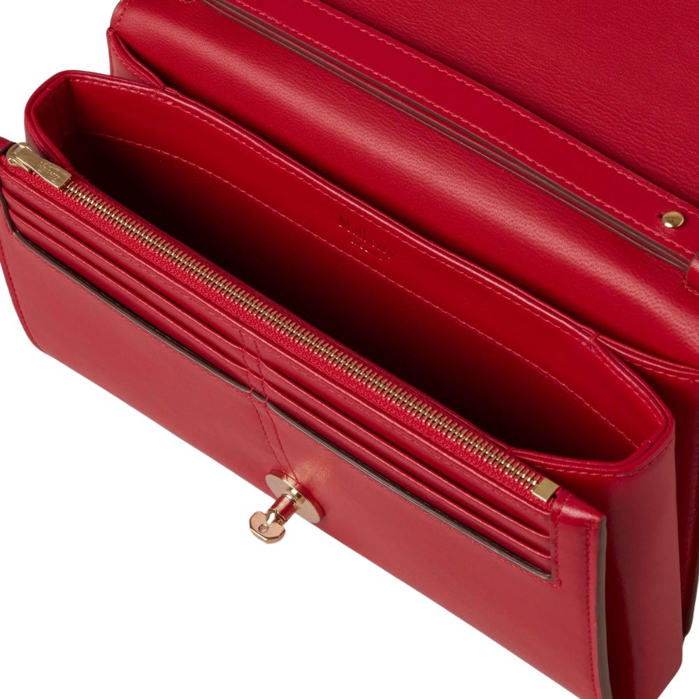 Mulberry Lana Wallet On Strap Scarlet Red High Gloss Leather | Menswear ...