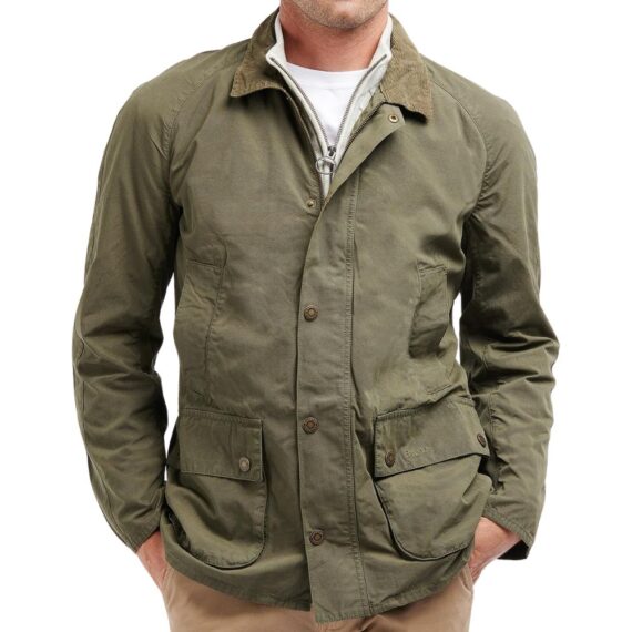 Barbour Olive Ashby Casual Jacket | Menswear Online