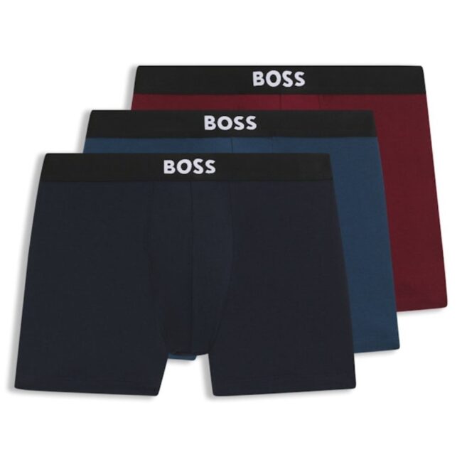 BOSS Pack Of Three Organic Cotton Boxers | Menswear Online