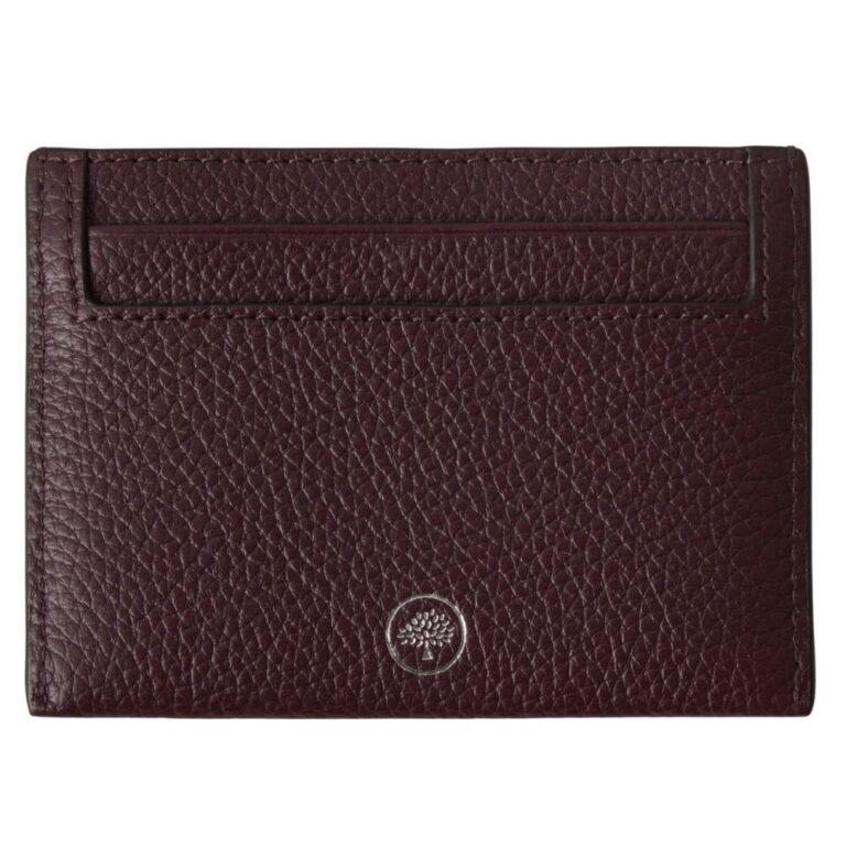 Mulberry Credit Card Slip Black Cherry Small Classic Grain | Menswear ...