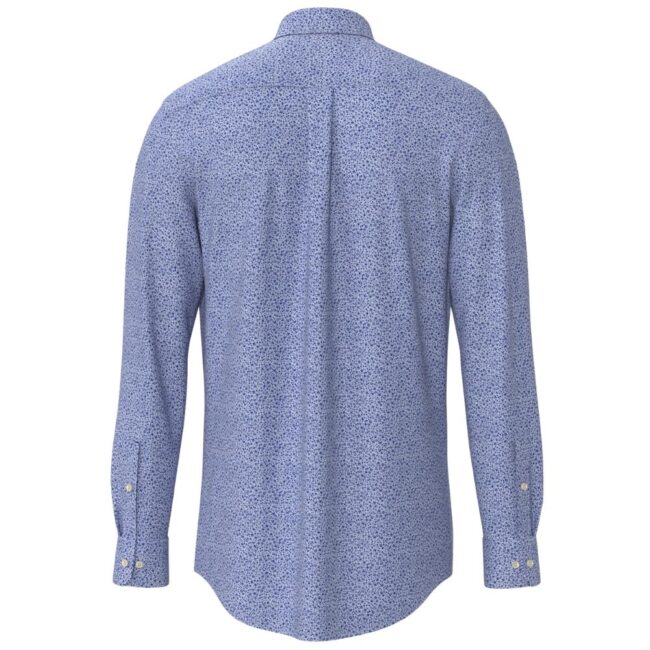 Fynch-Hatton Super Soft Cotton Blue Floral Print Shirt | Menswear Online
